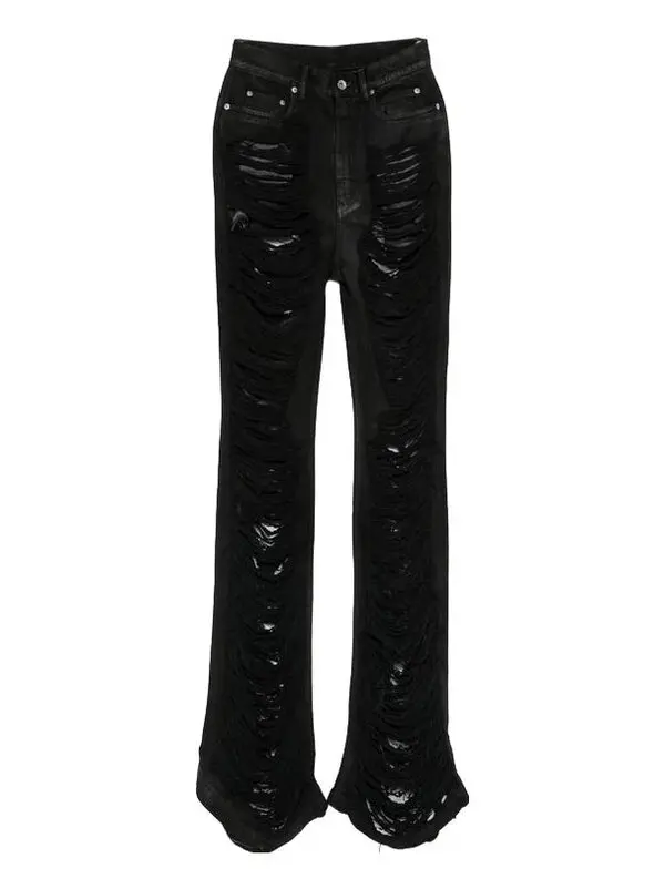 Rick Owens Denim Bootcut Jeans - Black