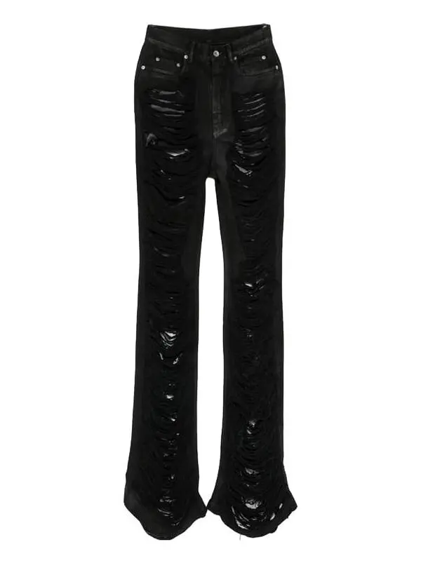 Rick Owens Denim Bootcut Jeans - Black