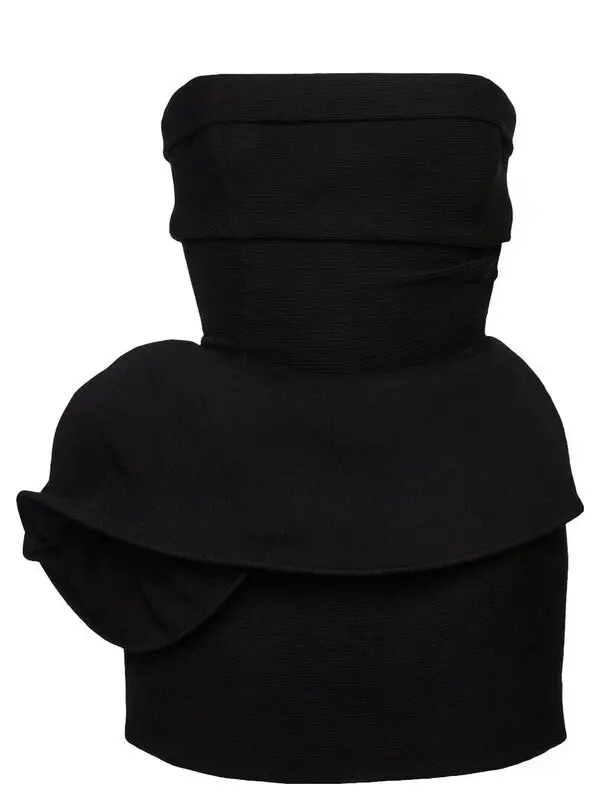 Magda Butrym Drape Mini Dress - Black