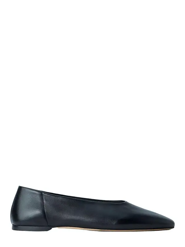 TOTEME Leather Ballerinas - Black