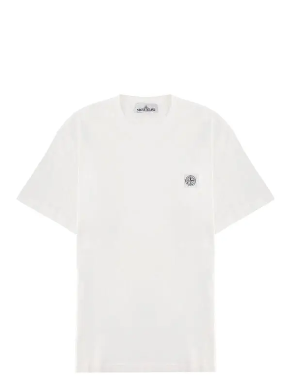 Stone Island T-shirt Con Patch Logo - White