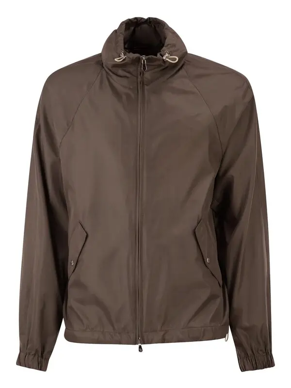 Brunello Cucinelli Unlined Jacket In Membrane Silk - Multicolor