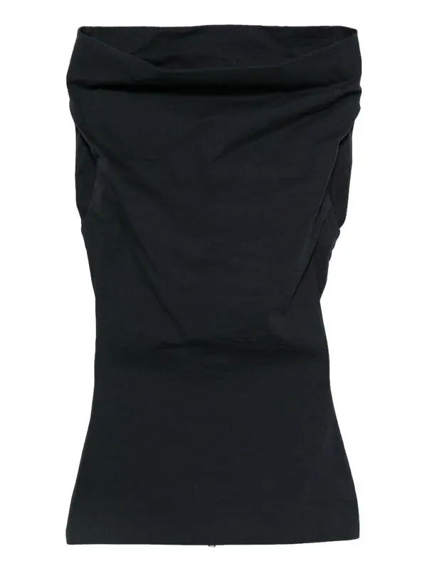 Issey Miyake Sculptural Cowl Neck Sleeveless Top - Multicolor