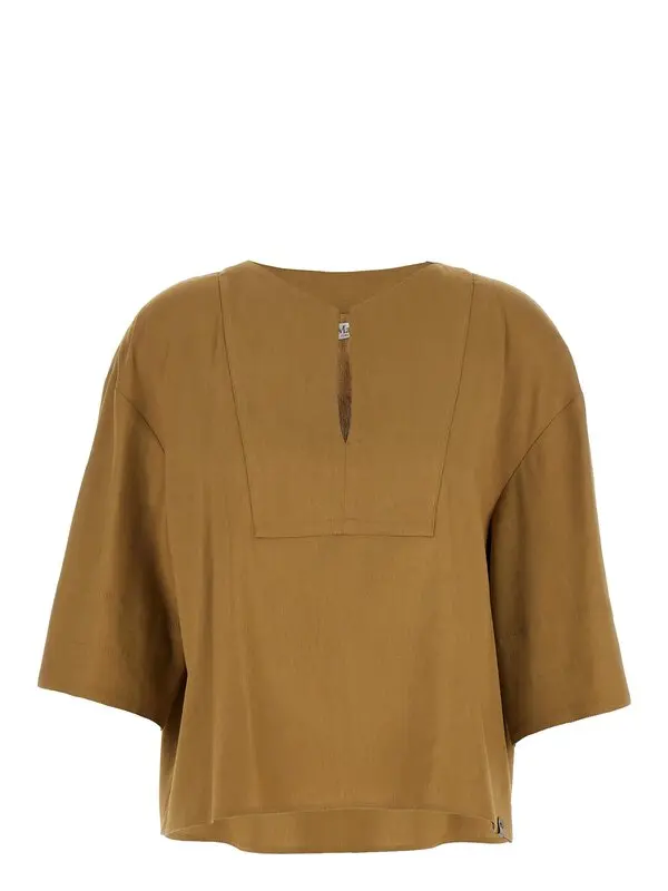 Max Mara Linen-blend Blouse - Cream