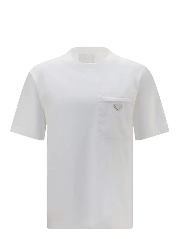 Prada Pocket T-shirt With Logo - White