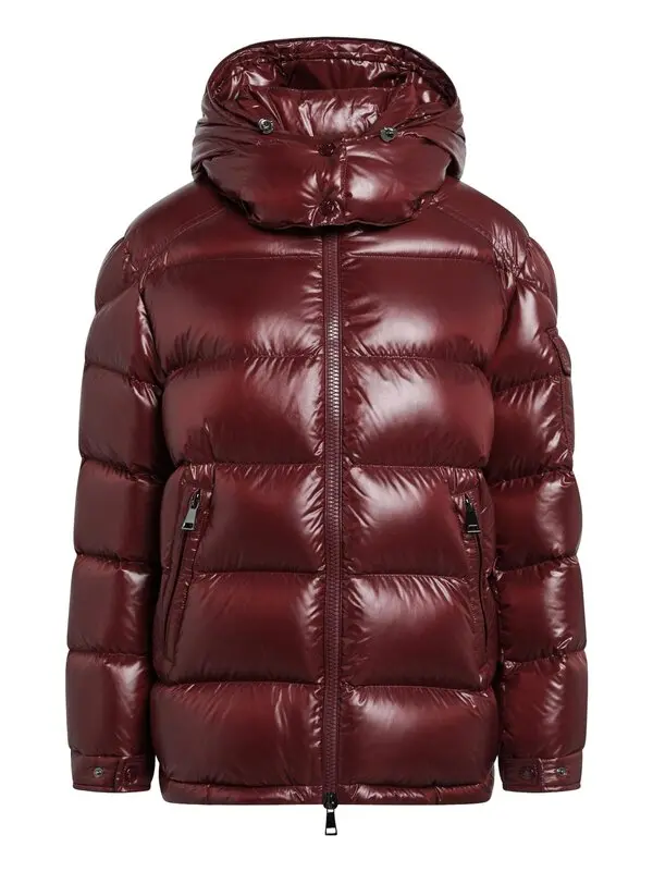 Moncler Dark Maire Down Jacket In Nylon Laque - Red