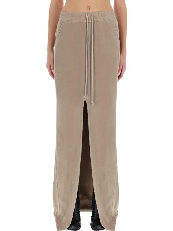 Rick Owens Long Phileg Pillar Skirt - Cream