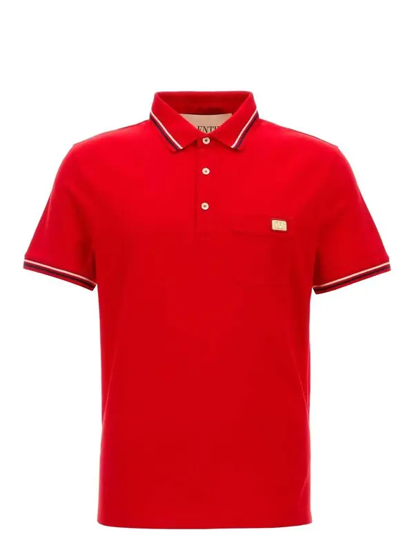 Valentino Garavani Cotton Polo Shirt - Red