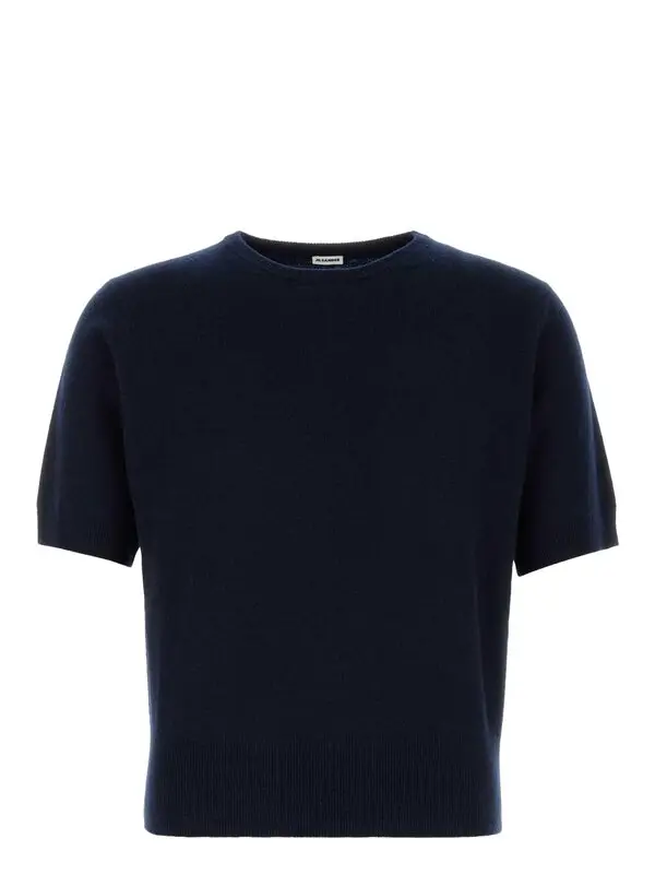 JIL SANDER Midnight Wool Blend Sweater - Blue