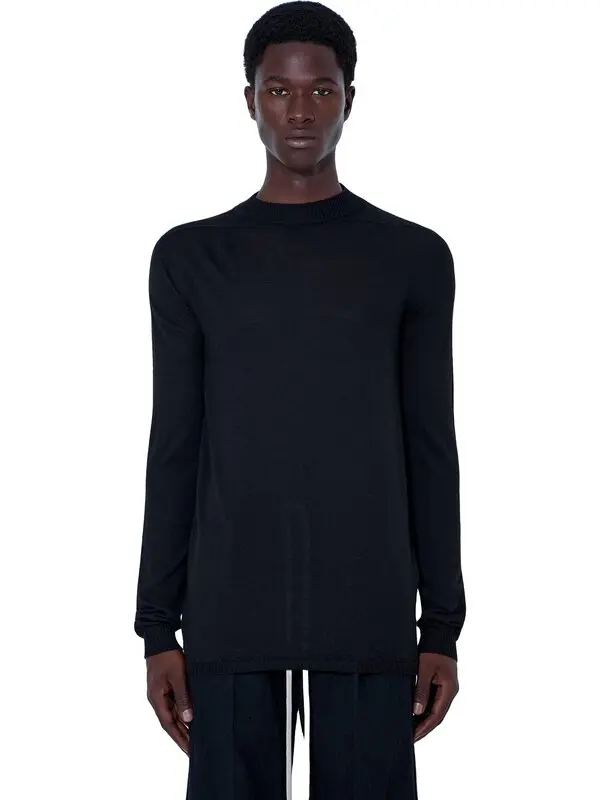 Rick Owens Fine Knit Crewneck Sweater - Black