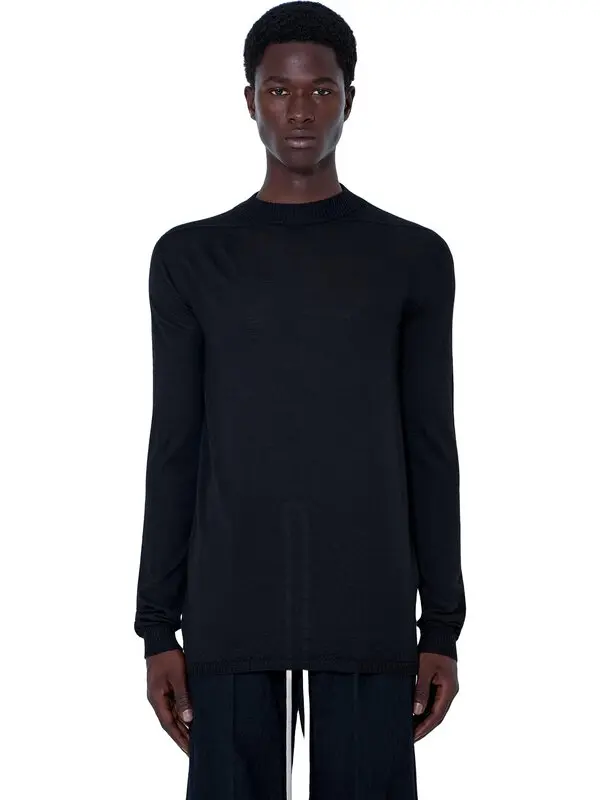 Rick Owens Fine Knit Crewneck Sweater - Black