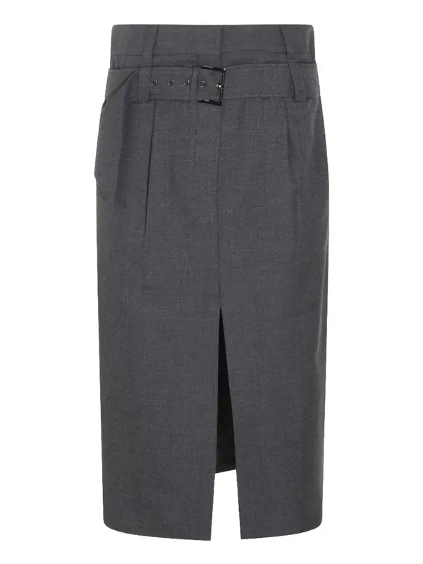 Brunello Cucinelli Wool Long Skirt - Multicolor