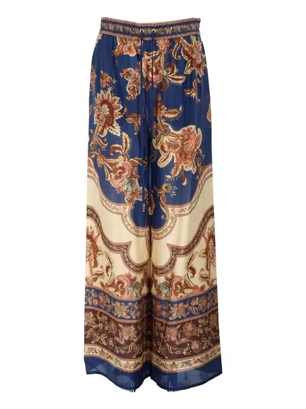 Zimmermann Silk Wide Leg Pants - Multicolor
