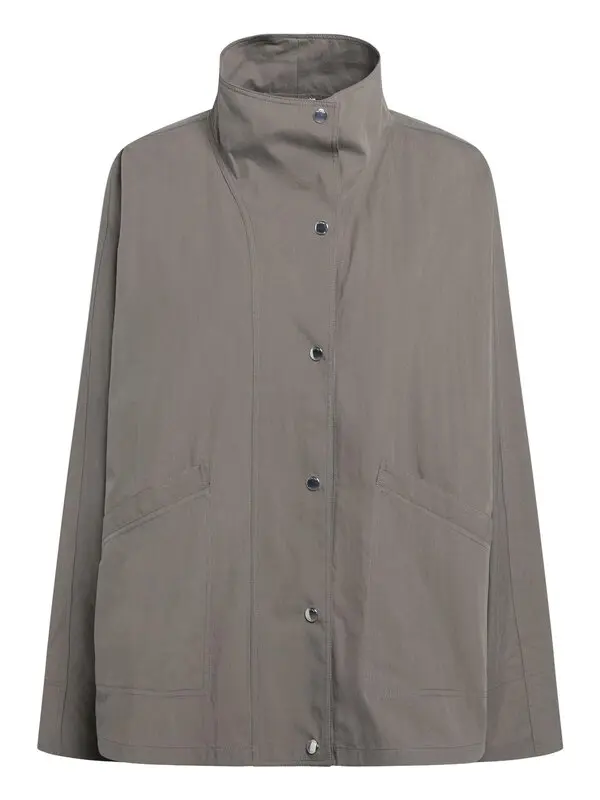 TOTEME Windbreaker In Clove Grey Cotton Blend - Gray