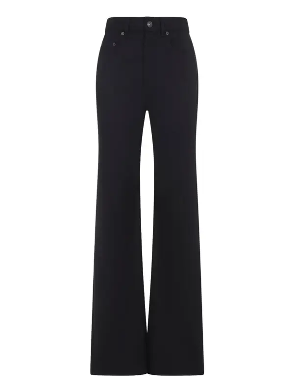 Balenciaga Straight Wool Pants - Black