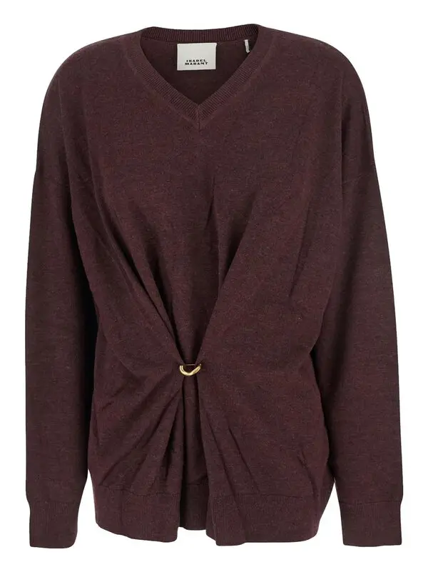 Isabel Marant Étoile V-neck Pullover With Ring Detail - Multicolor