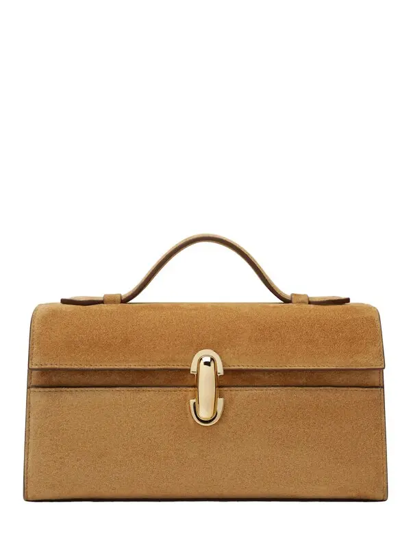 Savette Suede Symmetry Pouch - Cream