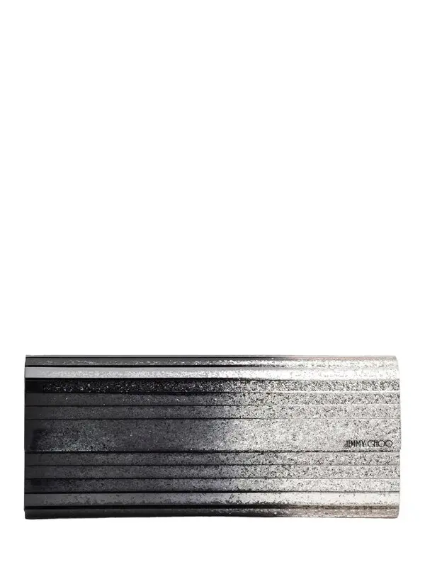 JIMMY CHOO Champagne Sweetie Degrade Glitter Fabric Clutch - Black