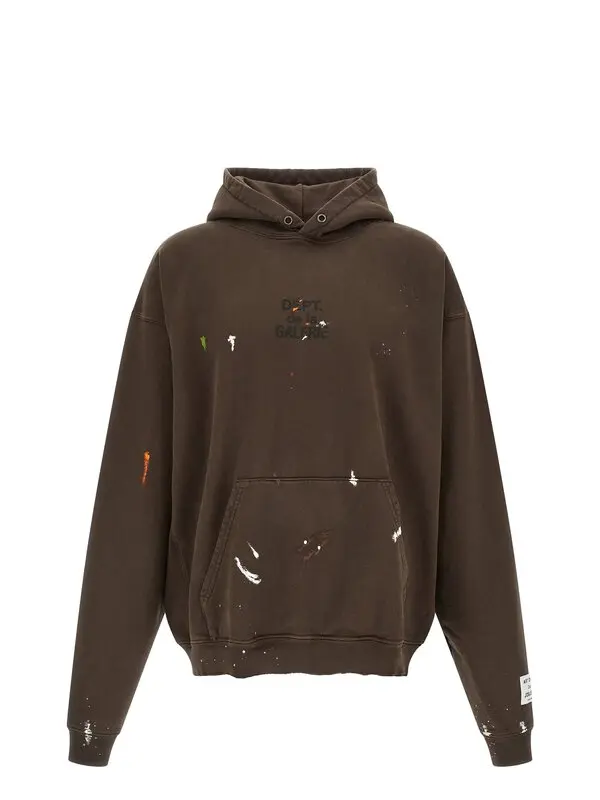 GALLERY DEPT. French Logo Painted Hoodie - Brown