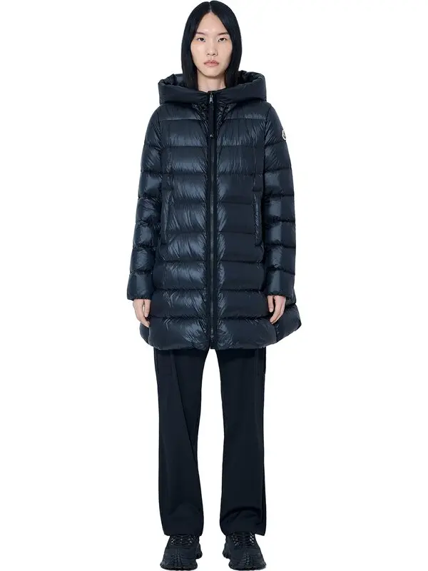 Moncler Suyenne Long Parka Jacket - Blue