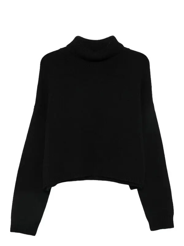 LISA YANG Cashmere Roll Neck Knitwear Jumper - Black