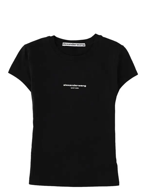 Alexander Wang Logo Slim Fit T-shirt - Black