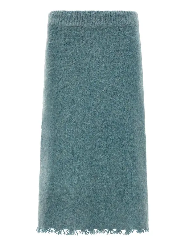 JIL SANDER Wool Knit Skirt - Blue
