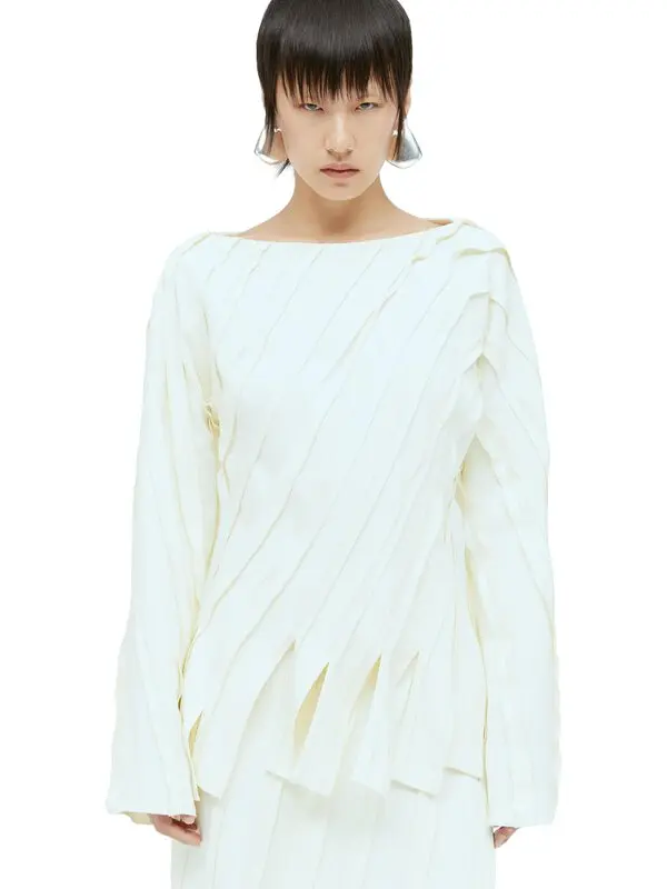 Bottega Veneta Fringe Hem Panel Top - Multicolor