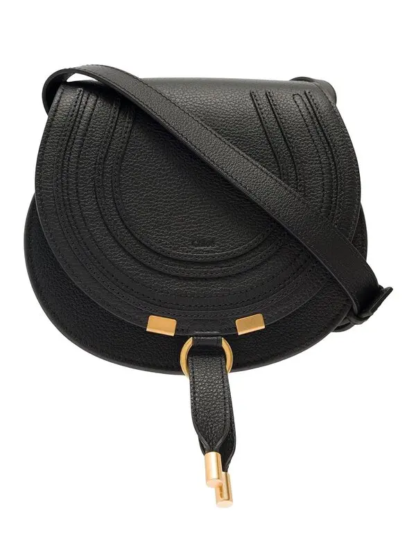 Chloé Small Marcie Leather Crossbody Bag For - Black