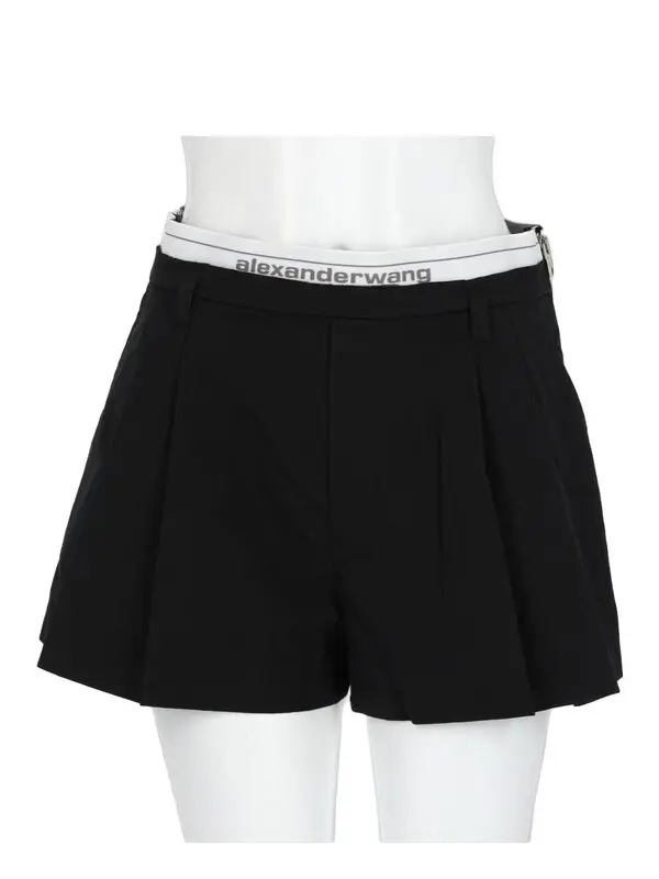 Alexander Wang Elasticated Logo Shorts - Black