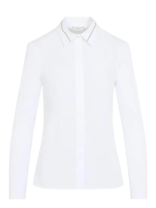 Peserico Bimaterial Shirt - White