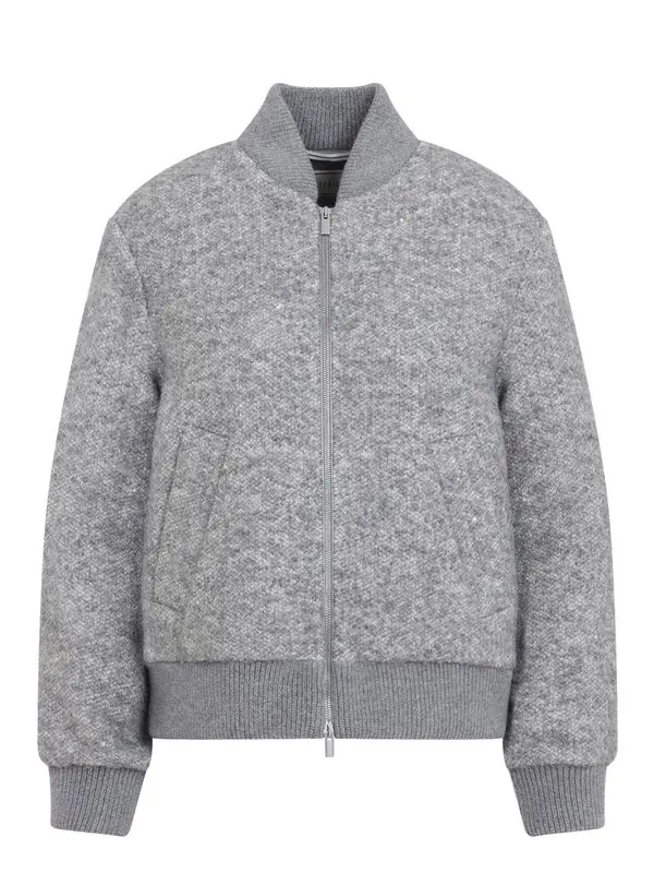 Peserico Bouclè Bomber - Gray