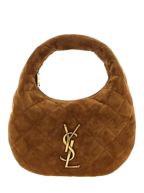 Saint Laurent Baby Icarino Suede Handbag - Brown