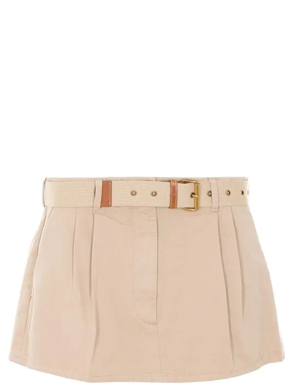 Miu Miu Gabardine Miniskirt - Cream
