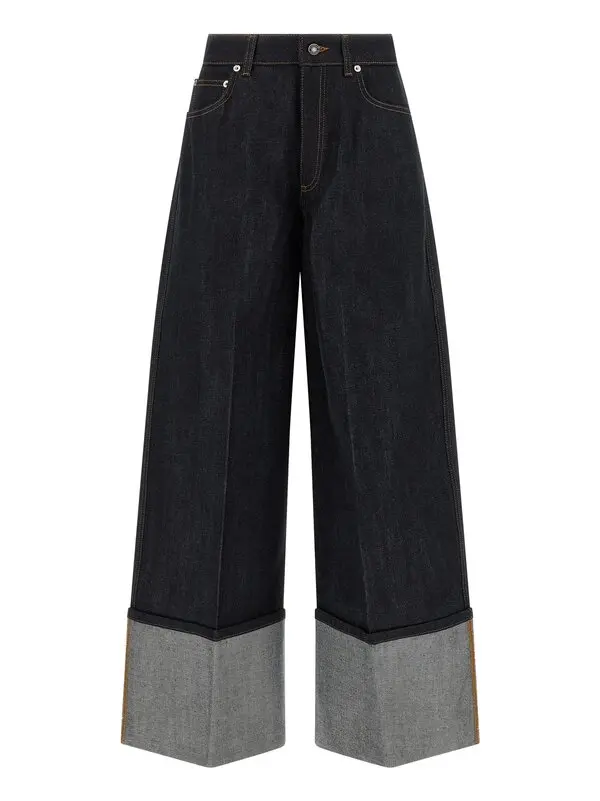 Givenchy Cotton Turn-up Jeans - Blue