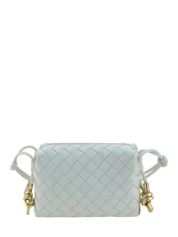 Bottega Veneta Loop Leather Shoulder Bag - White