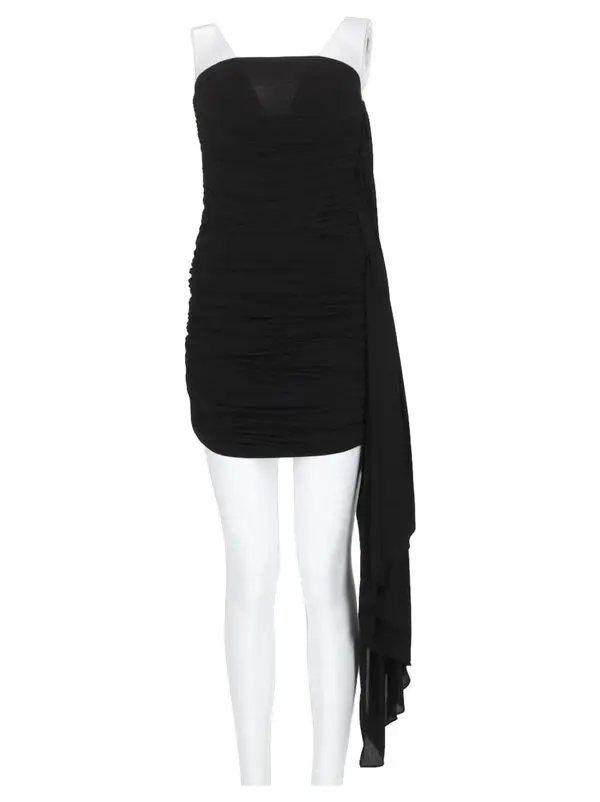 Alexander Wang Draped Mini Dress - Black