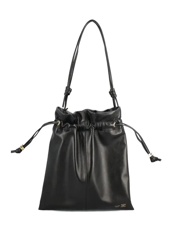 Celine Crystal Pouch Small Leather Bucket Bag - Multicolor