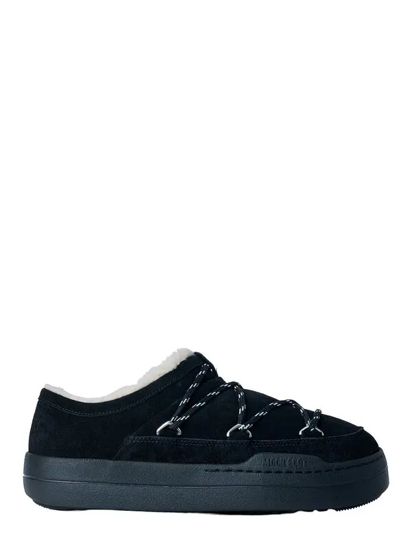 Moon Boot Maison Margiela Suede Tabi Mule Sandals - Black