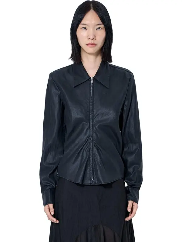 Our Legacy Slim Zip Shirt - Black