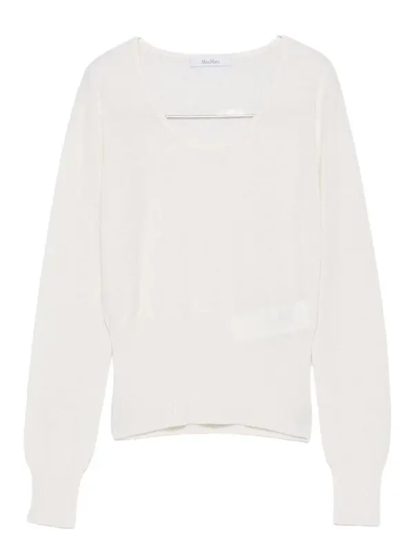 Max Mara Ribbed Scoop Neck Pullover - Multicolor