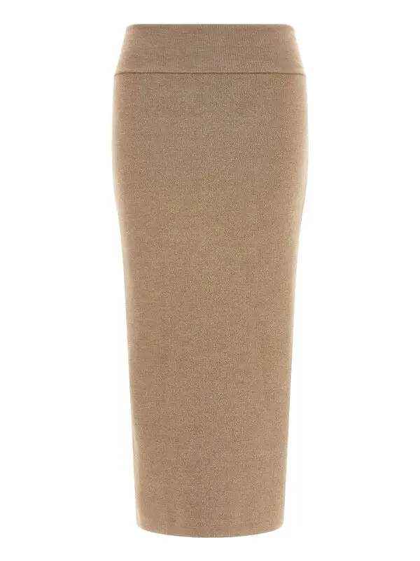 Jacquemus La Jupe Maille Doppio Midi Skirt - Cream