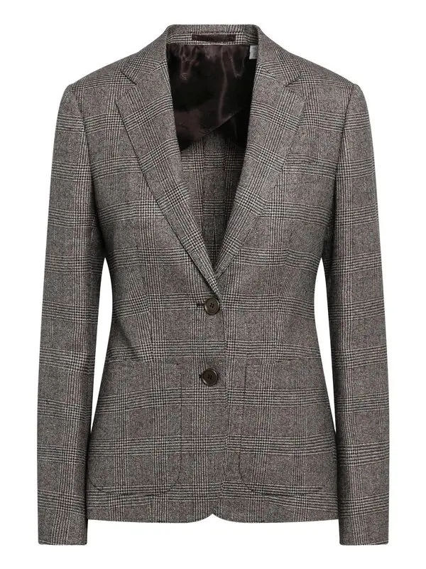 Burberry Prince Of Wales Wool-blend Jacket - Cream