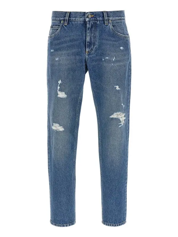 Dolce & Gabbana Private Wardrobe Straight Leg Jeans - Blue