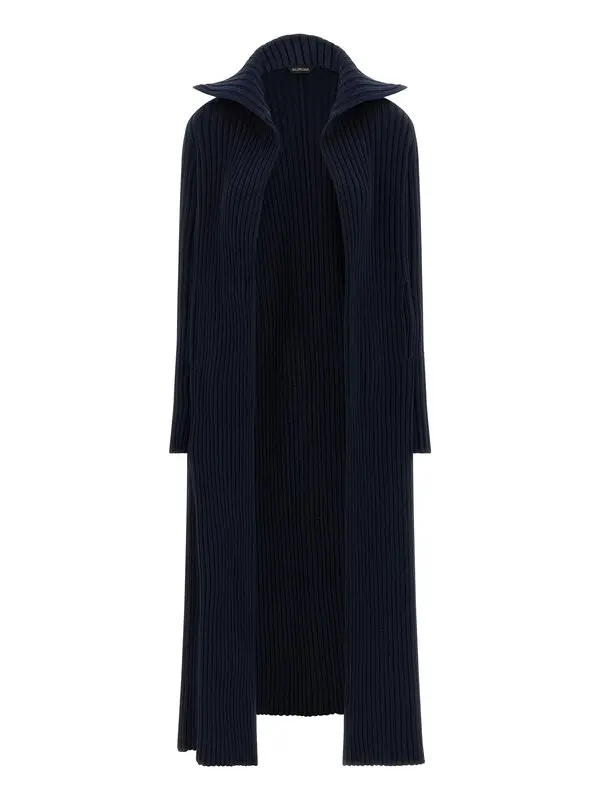 Balenciaga Ribbed Cardigan - Blue