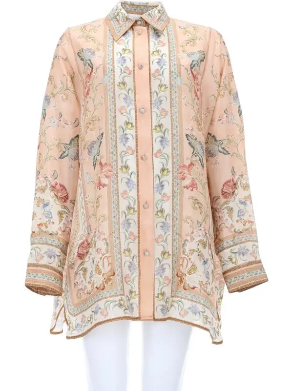 Zimmermann Roselight Silk Printed Shirt - Multicolor
