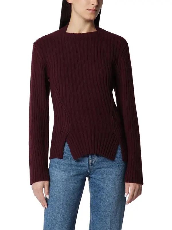 Victoria Beckham Ribbed Wool And Cashmere Sweater - Black