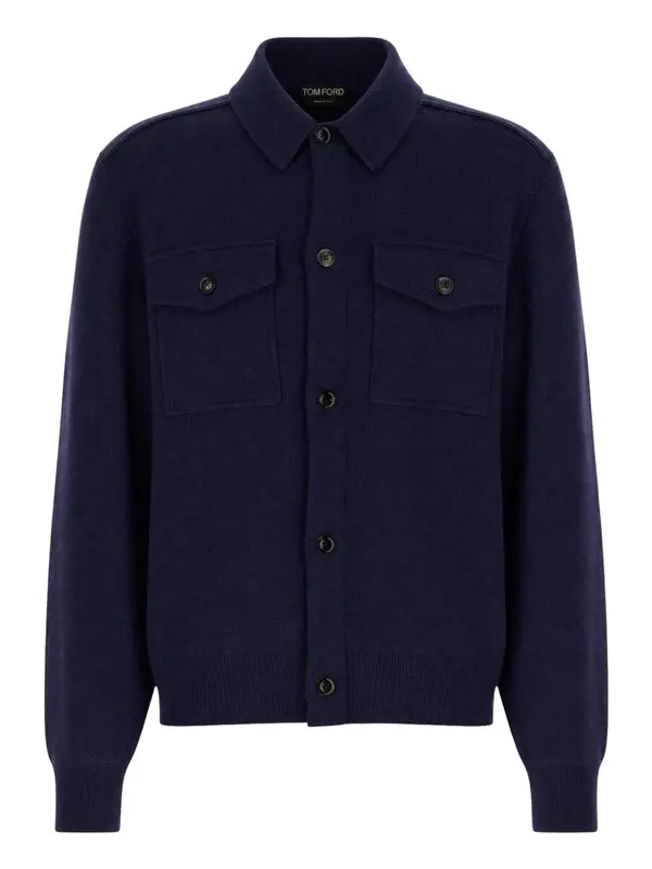 TOM FORD Button Detailed Classic Collar Shacket - Multicolor