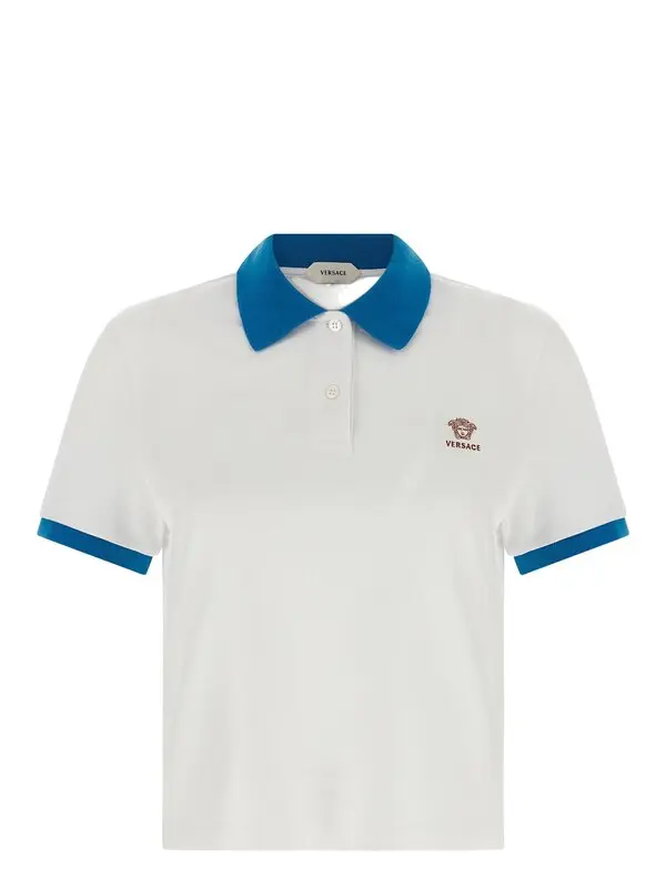 Versace Medusa' Polo Shirt - Blue