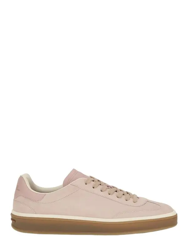 Loro Piana Suede Tennis Walk Sneakers - Pink